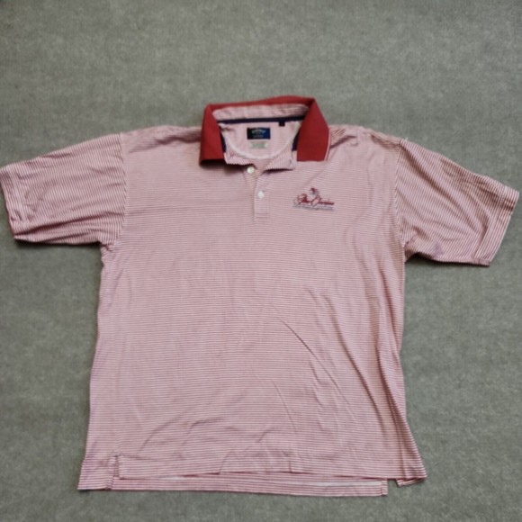 Callaway | Shirts | Callaway Golf Polo Shirt Mens L Red White Striped 0 ...